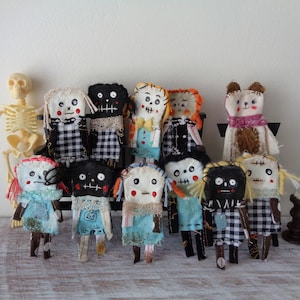 Quirky Primitive Ghost Fabric Scrap Art Doll Fabric Textile - Etsy