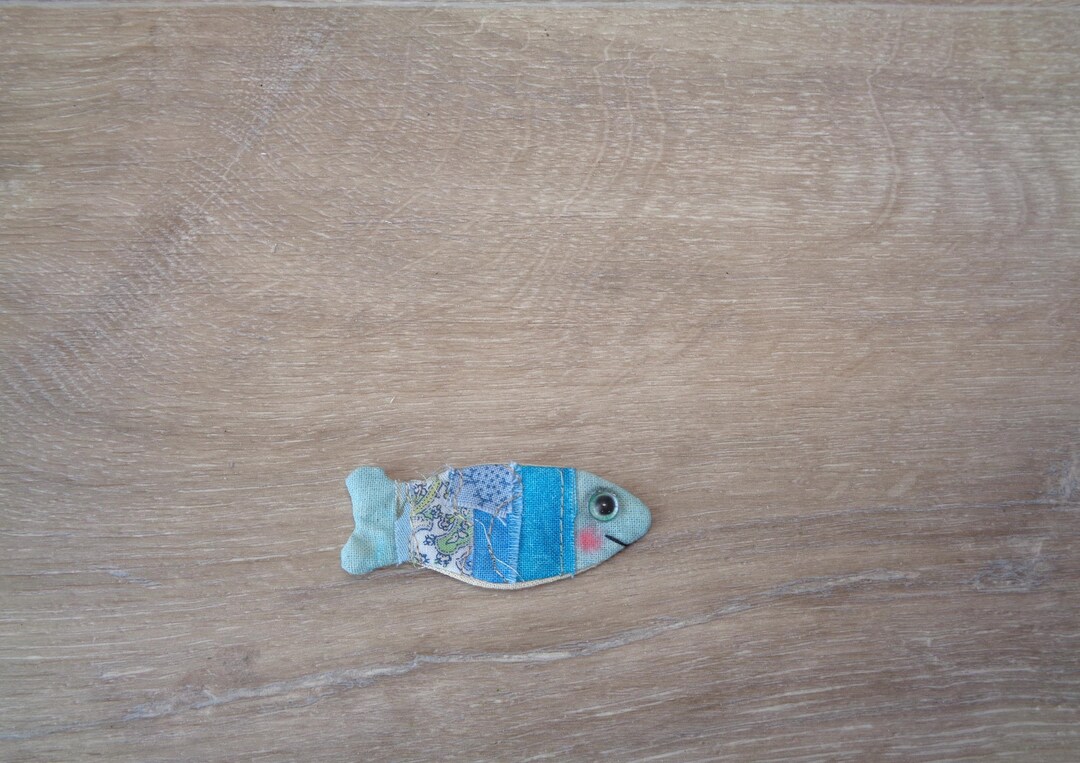 Teeny Mini Flat Textile Sardine Fish Woollybuttbears Fishy BJD Friend ...