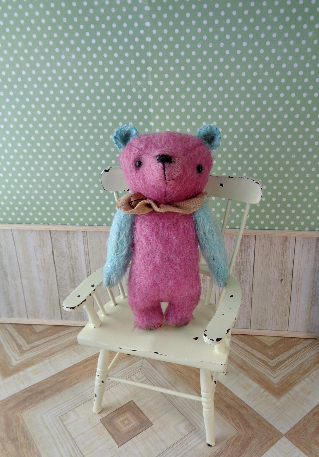 SALE Jointed Mohair Teddy Bear by Woollybuttbears BJD Doll Friend ...