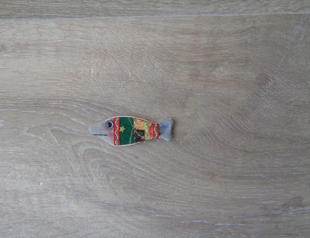 Teeny Mini Flat Textile Sardine Fish Christmas Fishy BJD Friend Bears ...