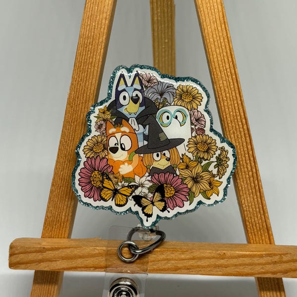 Bluey Retractable Badge Holder - Etsy