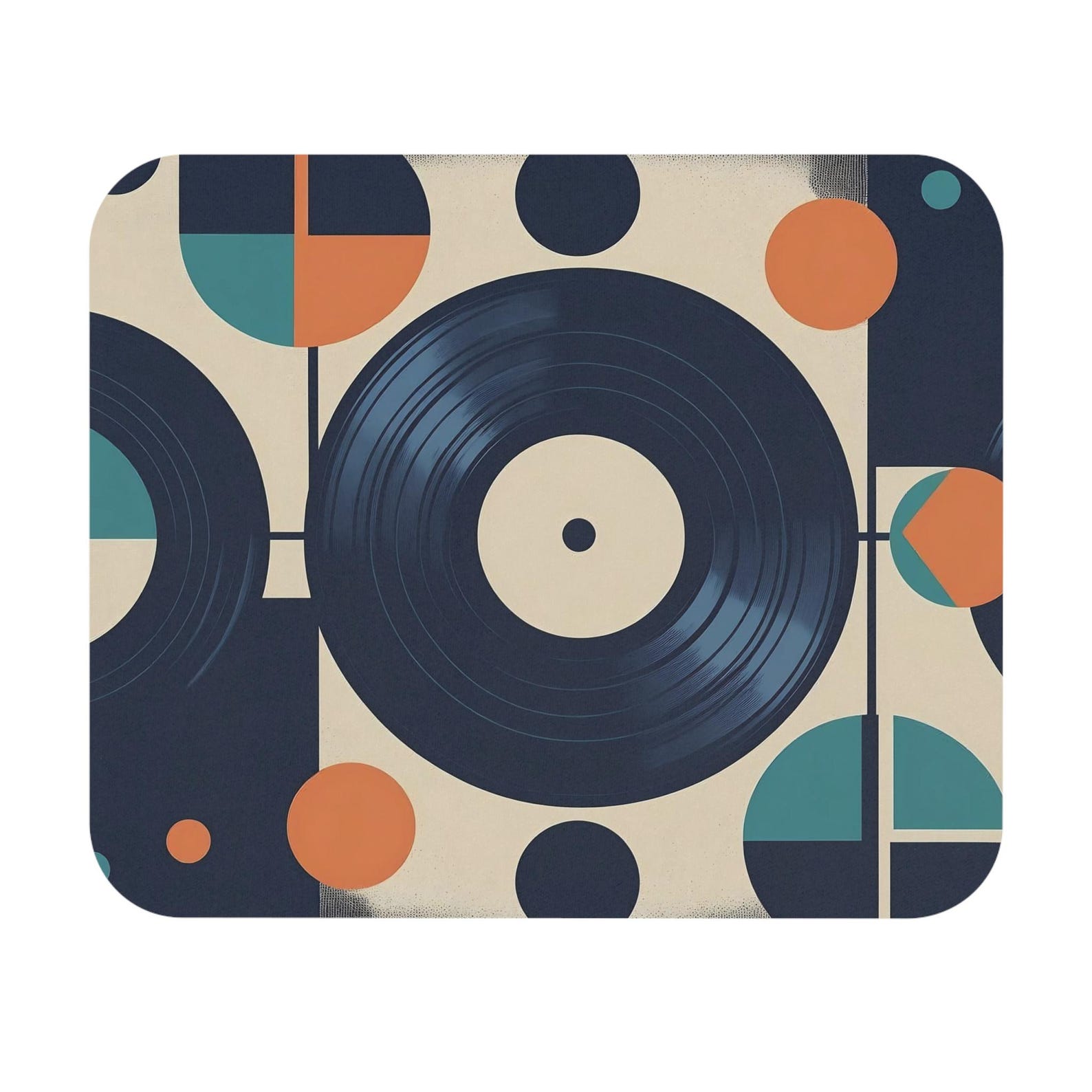 Retro Vinyl Record Mouse Pad: Jazz Art Desk Accessory for Music Lovers ...