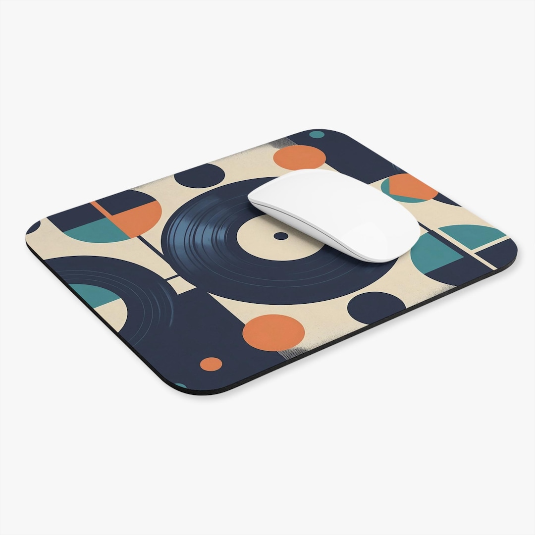 Retro Vinyl Record Mouse Pad: Jazz Art Desk Accessory for Music Lovers ...