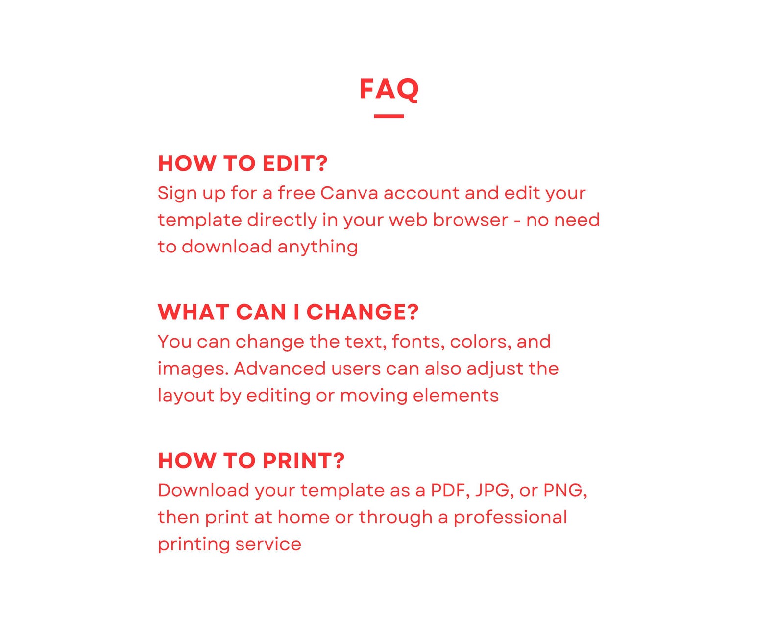 Modern Red Resume Template: Editable CV & Cover Letter (canva Template ...