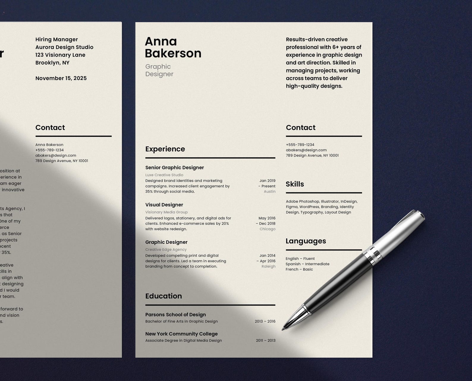 Minimalist Beige Resume Template: 1 & 2-page CV + Cover Letter (canva ...