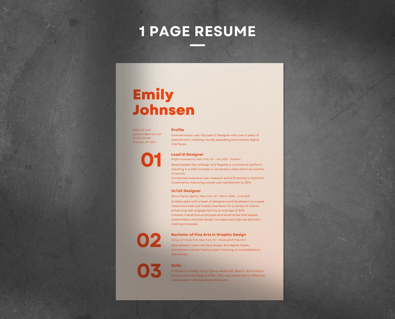 UI/UX Designer Resume Template for Canva • 1-page + 2-page Resume ...