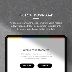 Review Card Template for Canva • 85 X 55 Mm • 3.5 X 2 in • Business ...