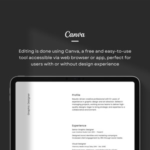 Modern Minimalist Resume Template Without Photo • 1-page + 2-page CV ...