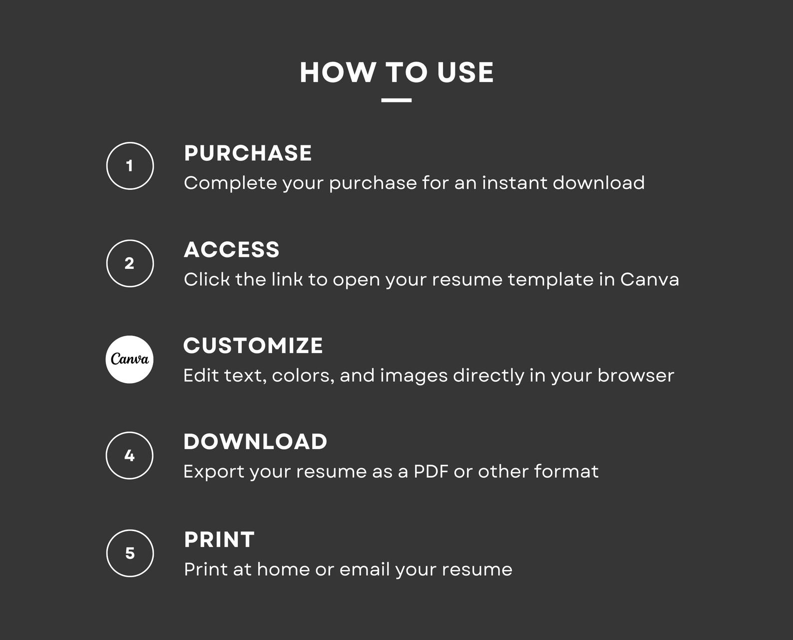Modern Minimalist Resume Template Without Photo • 1-page + 2-page CV ...