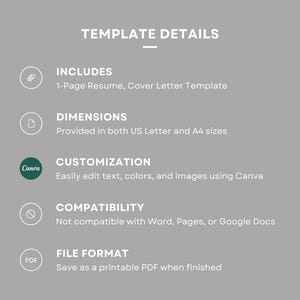 Elegant Writer Resume Template: 1-page CV & Cover Letter (canva ...