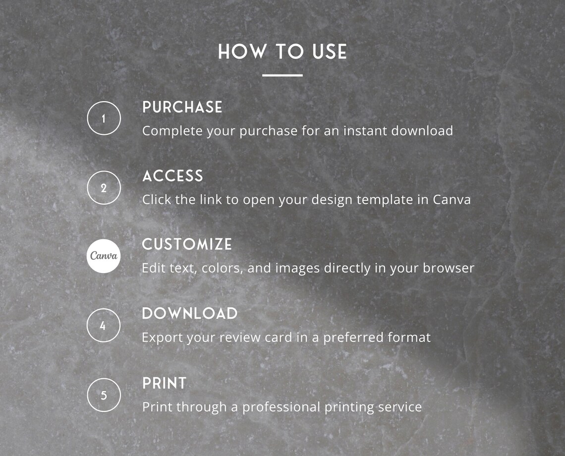 Review Card Template for Canva 85 X 55 Mm 3.5 X 2 in Business Card ...