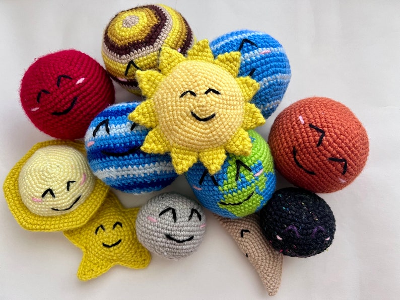 Assorted Planets Handmade, Crochet, Solar System, Toys, Arigguimi ...