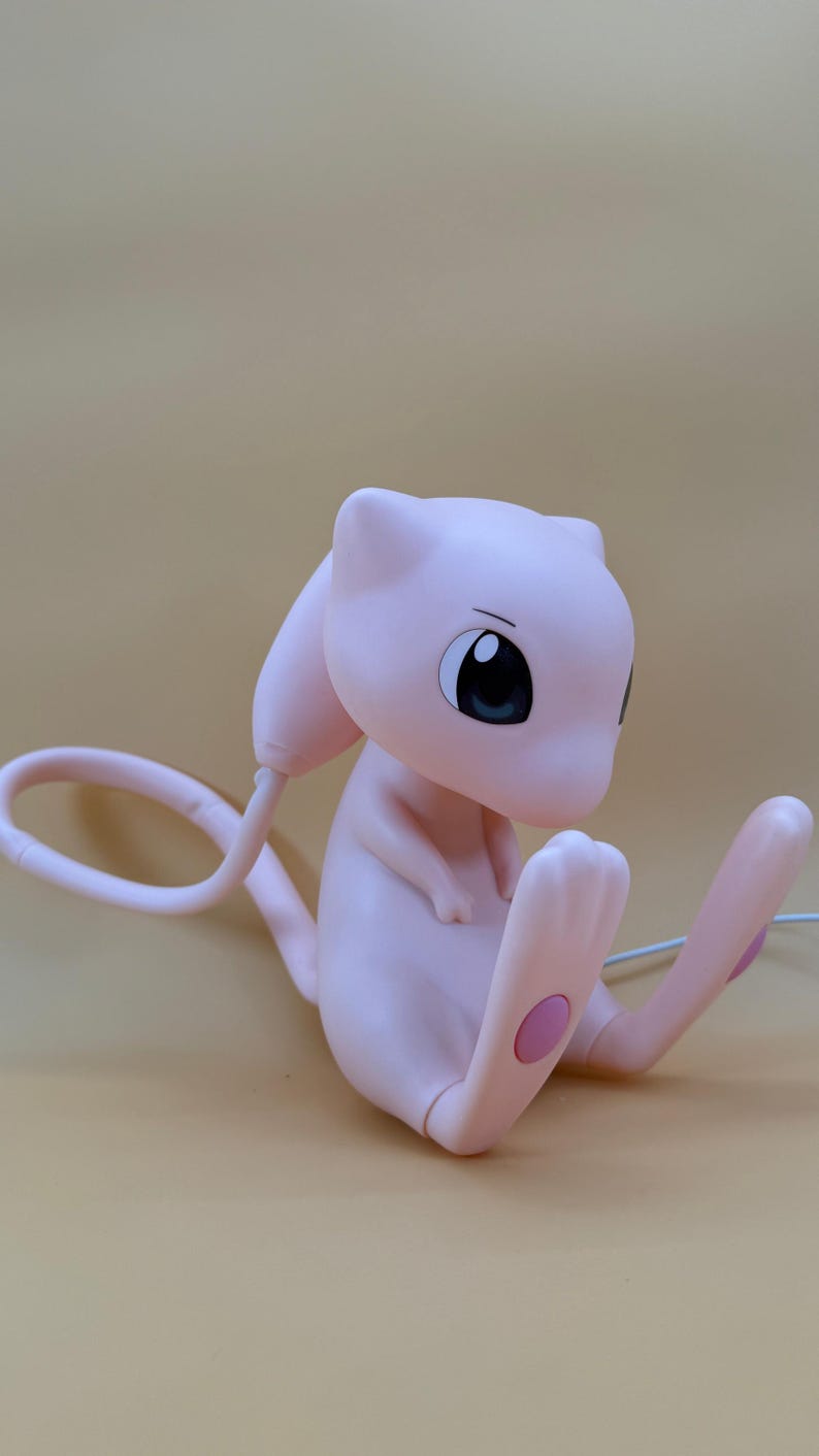 7.5” Mew With Movable Tail Pokemon Desk Lamp Light - Etsy