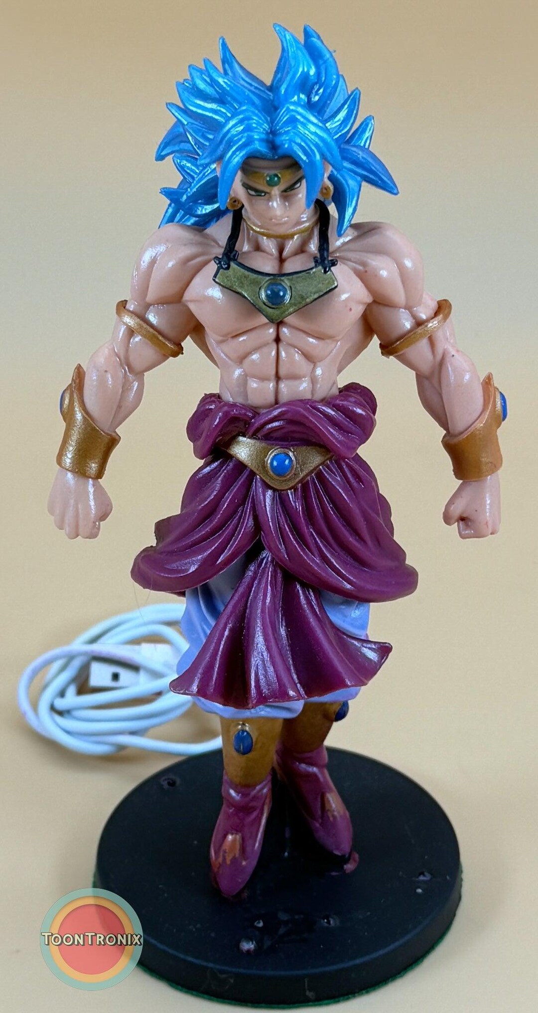 7" Dragonball Z Broly Statue Toy Figure USB Desk Lamp Light LED - Etsy