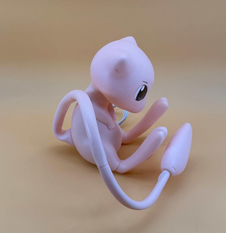 7.5” Mew With Movable Tail Pokemon Desk Lamp Light - Etsy
