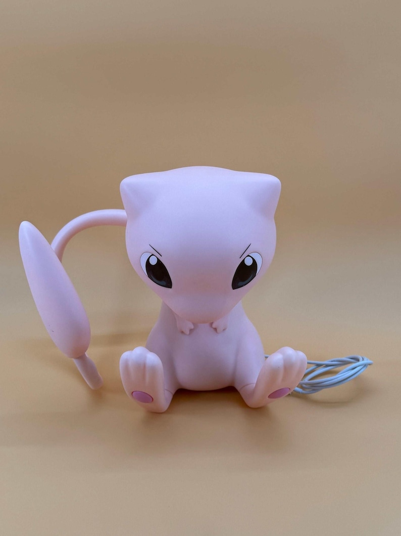 7.5” Mew With Movable Tail Pokemon Desk Lamp Light - Etsy
