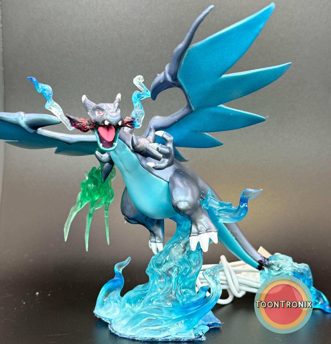 6" Mega Charizard X Pokemon Desk Lamp Light - Etsy