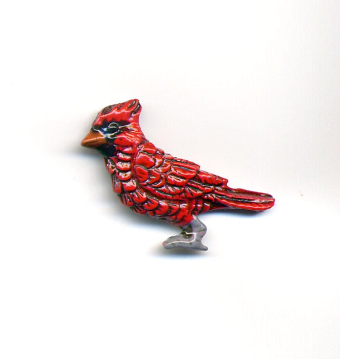 Cardinal Button Hand Painted for Quilting Crafters | Etsy