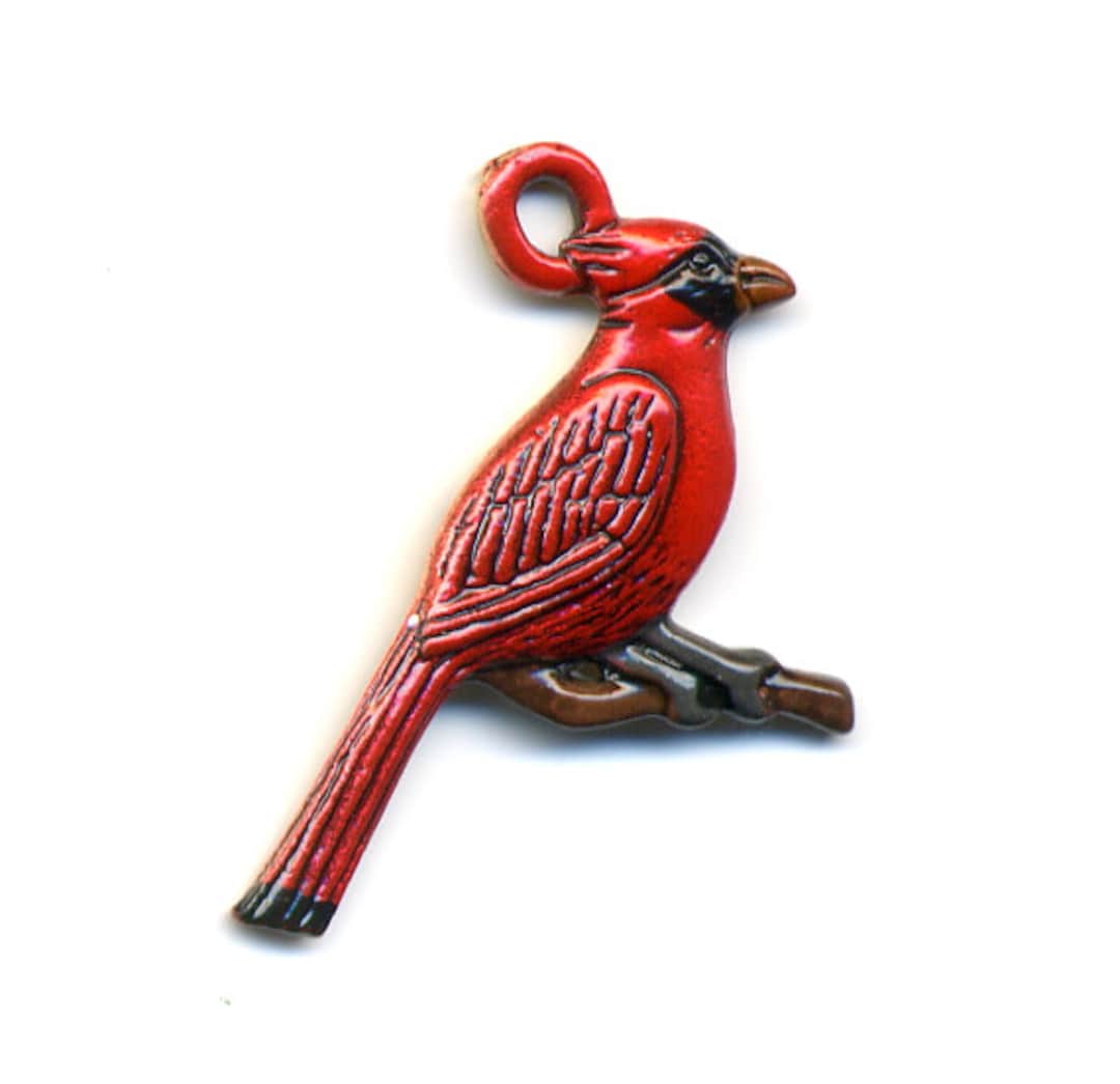 Cardinal Charm - Hand Painted - for Quilting, Crafters, Scrapbook ...