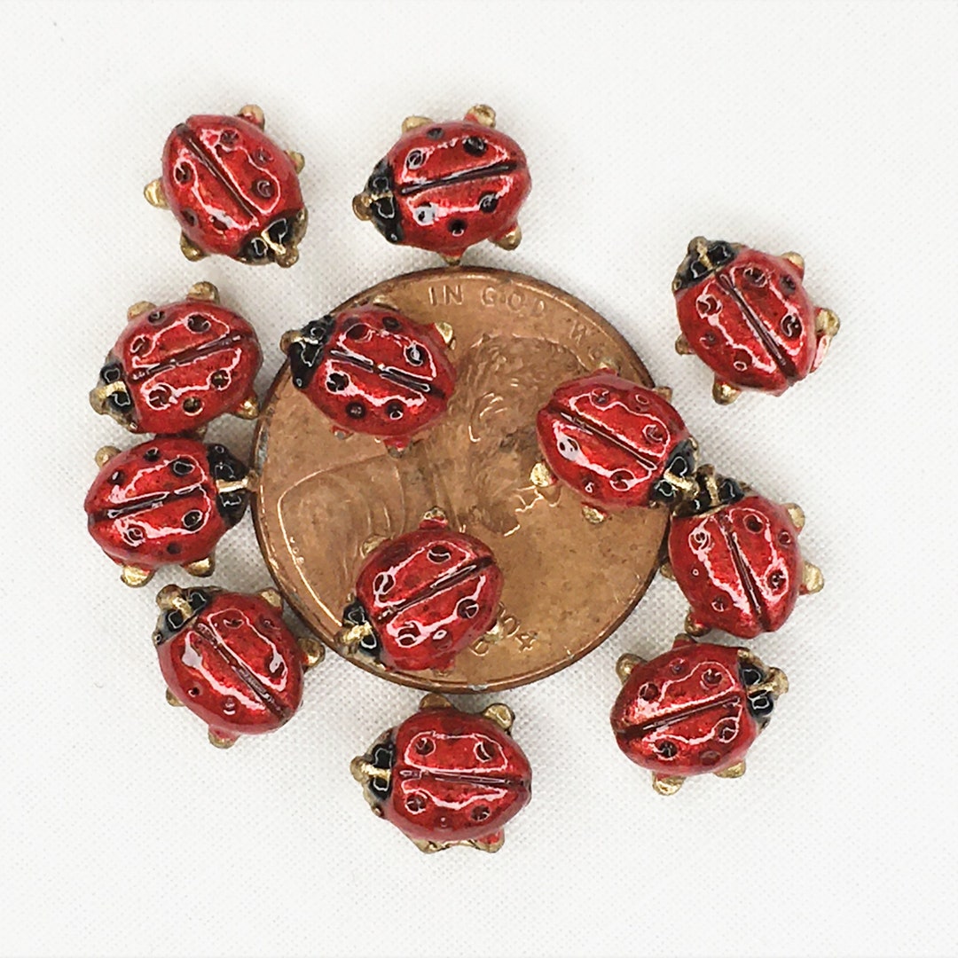 Ladybug Bead - Hand Painted - for Quilting, Crafters, Beading ...