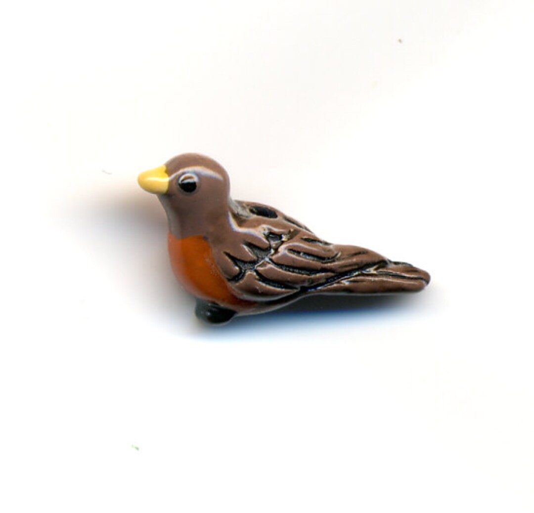 Robin Bead - Hand Painted - for Quilting, Crafters, Scrapbook ...