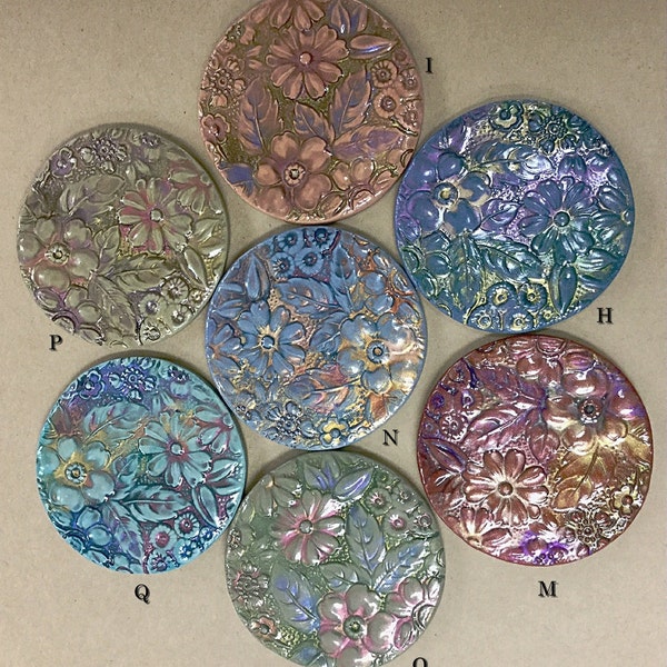Large Floral Buttons - Etsy