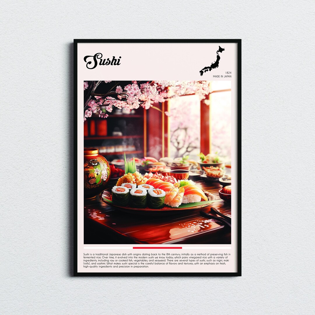 Sushi Print | Sushi Wall Art | Japanese Food Poster | Travel Poster ...