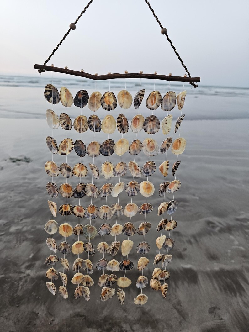 Seashell Wind Chime, Coastal Wall Hanging, Nautical Home Decor, Shell ...