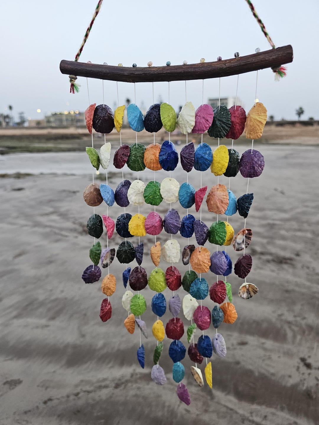 Seashell Wind Chime, Garden Wind Chime, Coastal Wall Hanging, Nautical ...