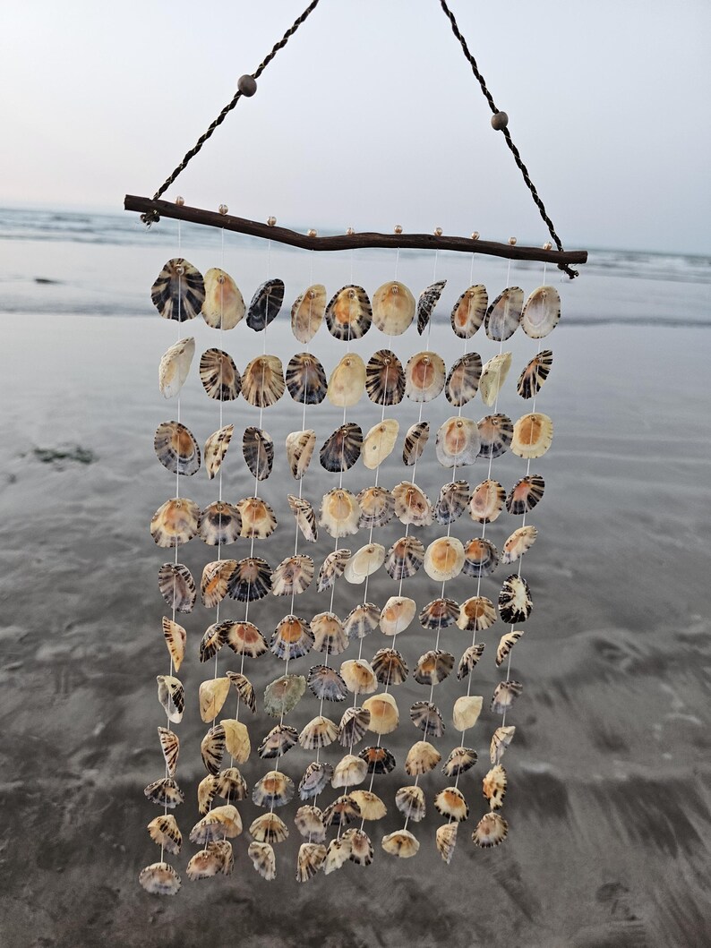 Seashell Wind Chime, Coastal Wall Hanging, Nautical Home Decor, Shell ...