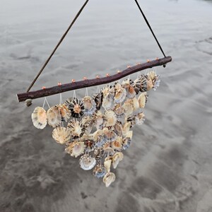 Seashell Wind Chime, Coastal Wall Hanging, Nautical Home Decor, Shell ...