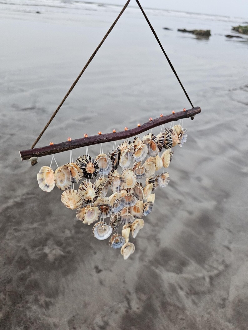 Seashell Wind Chime, Coastal Wall Hanging, Nautical Home Decor, Shell ...