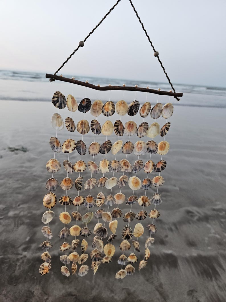 Seashell Wind Chime, Coastal Wall Hanging, Nautical Home Decor, Shell ...