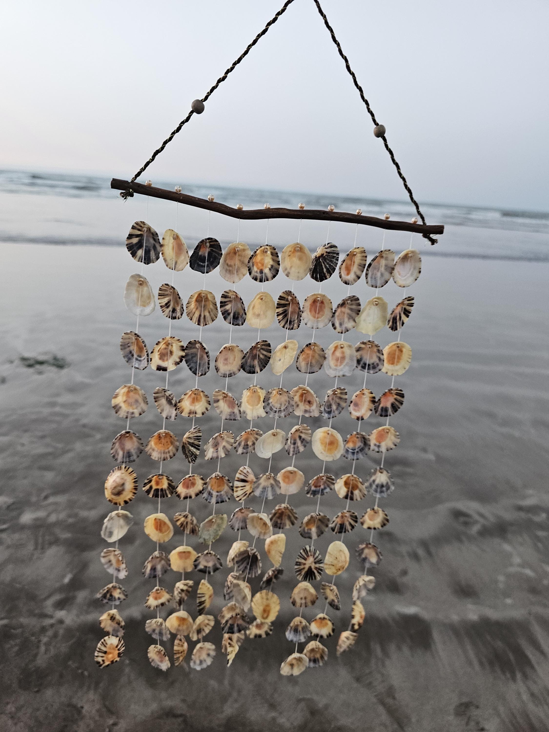 Seashell Wind Chime, Coastal Wall Hanging, Nautical Home Decor, Shell ...