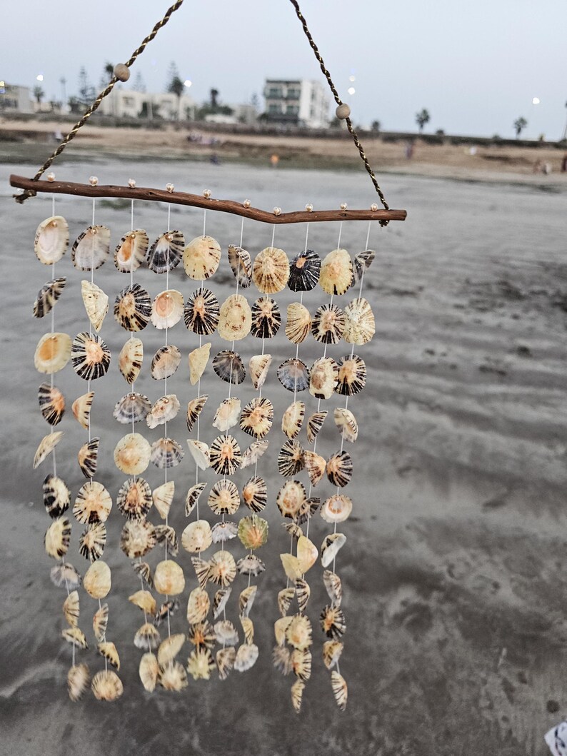 Seashell Wind Chime, Coastal Wall Hanging, Nautical Home Decor, Shell ...