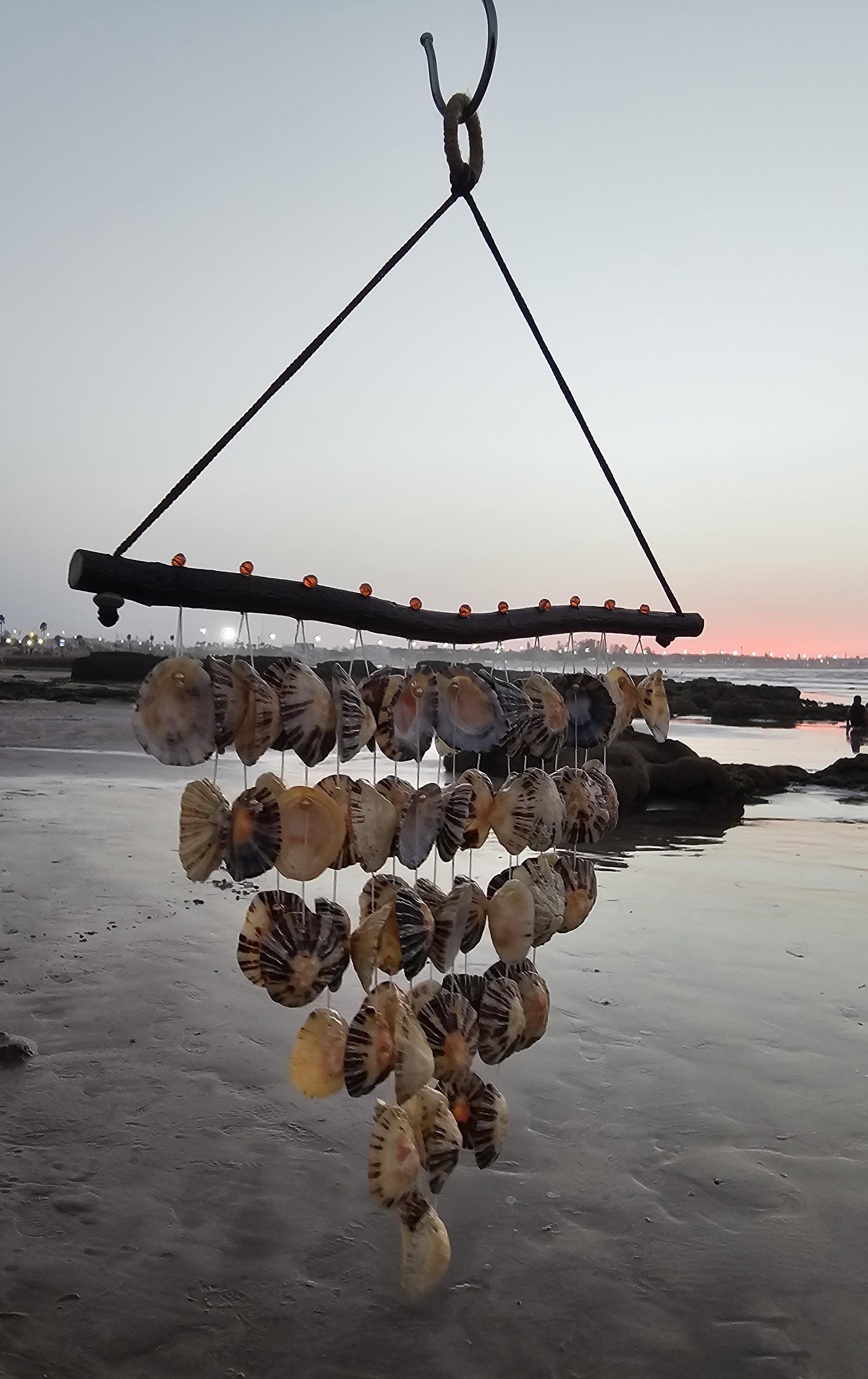 Seashell Wind Chime, Coastal Wall Hanging, Nautical Home Decor, Shell ...