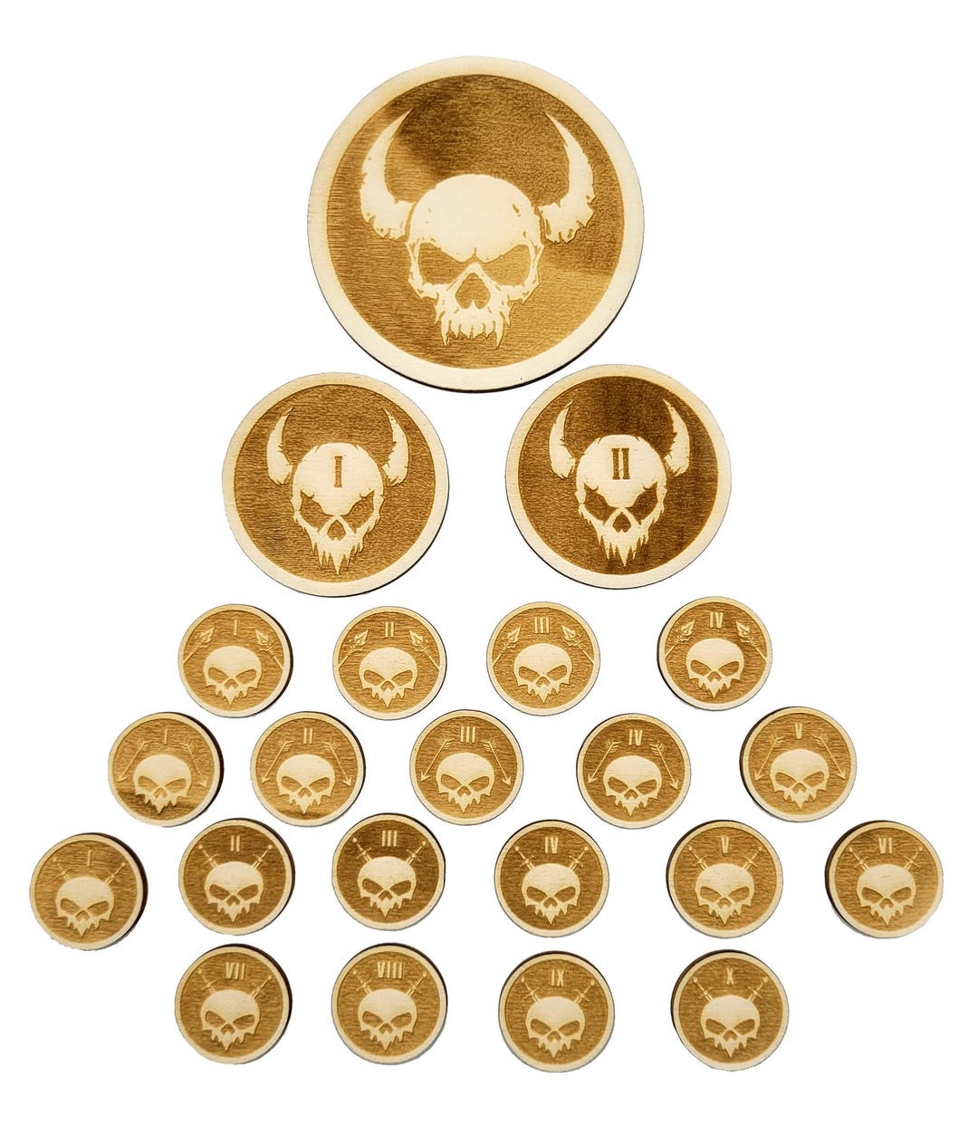 Printable Adventure Laser Engraved Dnd Enemy Tokens Made of Wood 22 ...