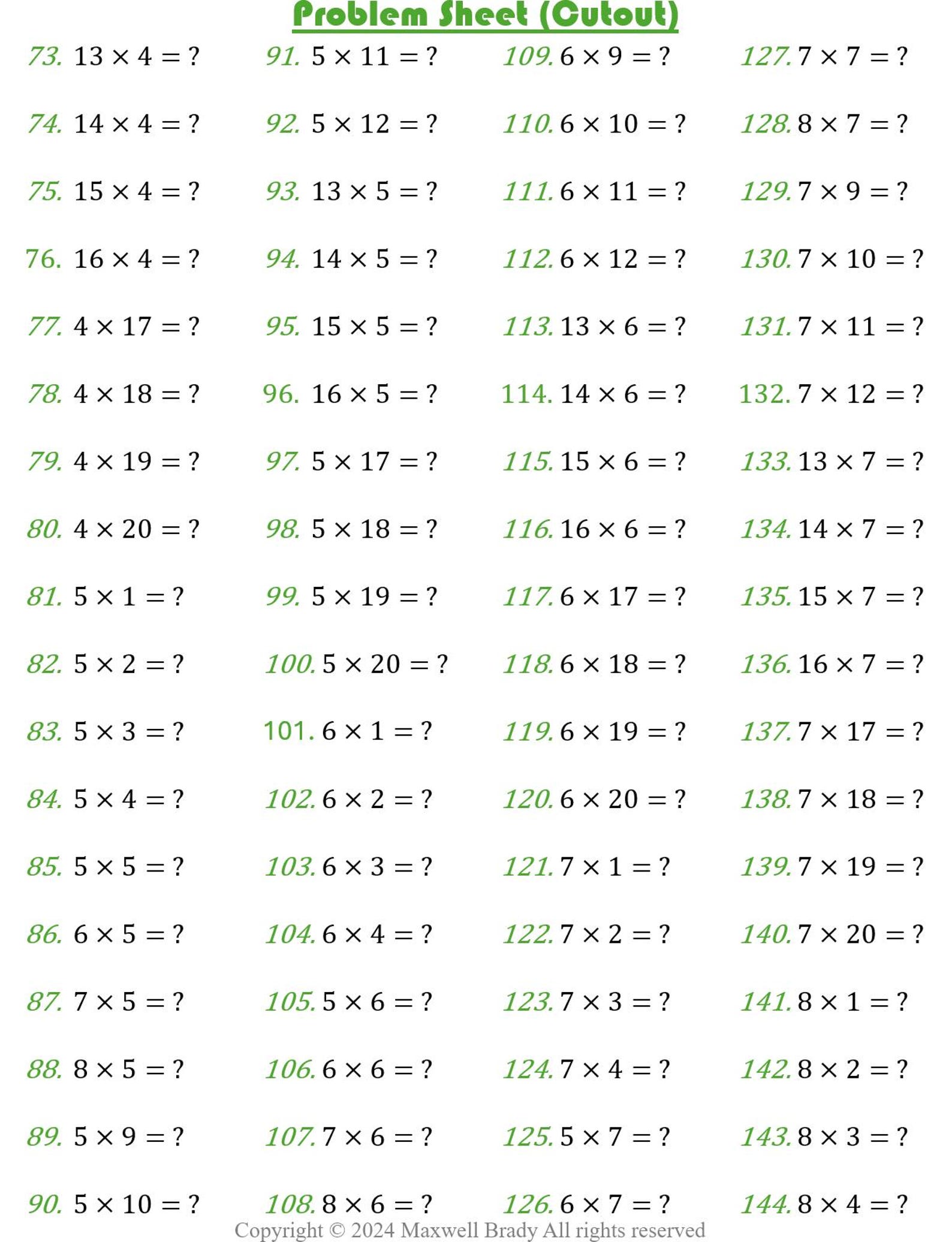 Soccer Math - Math Multiplication Worksheets - Soccer - Sports - Etsy