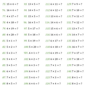 Soccer Math - Math Multiplication Worksheets - Soccer - Sports - Etsy