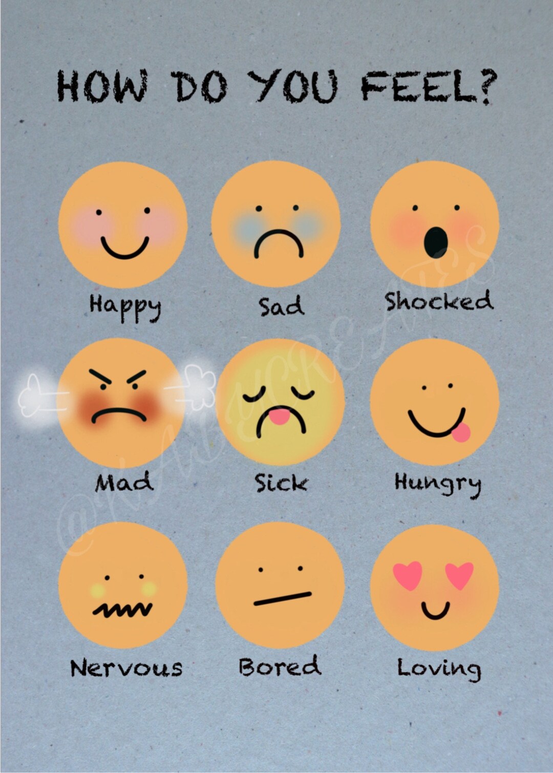 How Do You Feel? Kids Mood Chart - Etsy