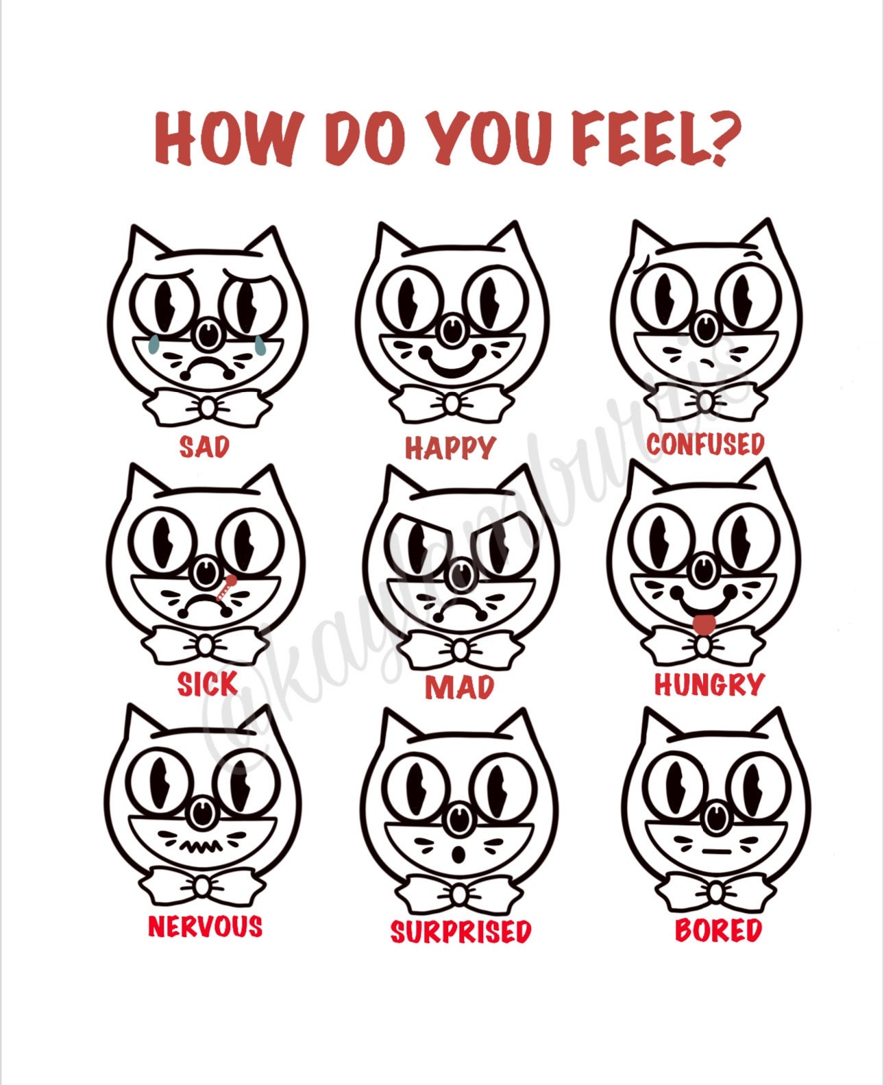 Color Me Mood Chart - Etsy