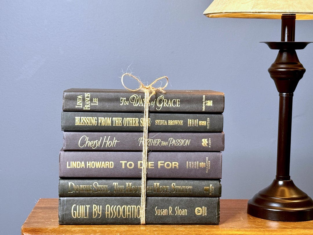 Vintage Mystery & Romance Book Stack - Etsy