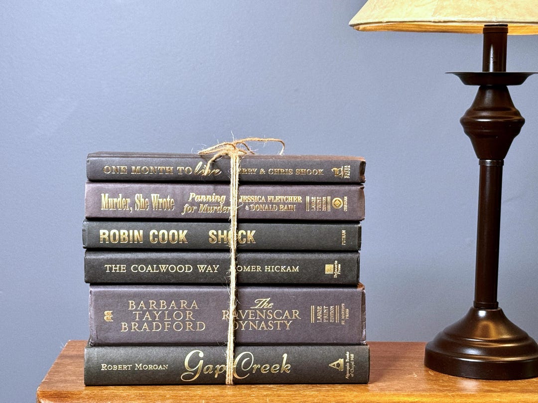 Vintage Mystery & Drama Book Stack - Etsy