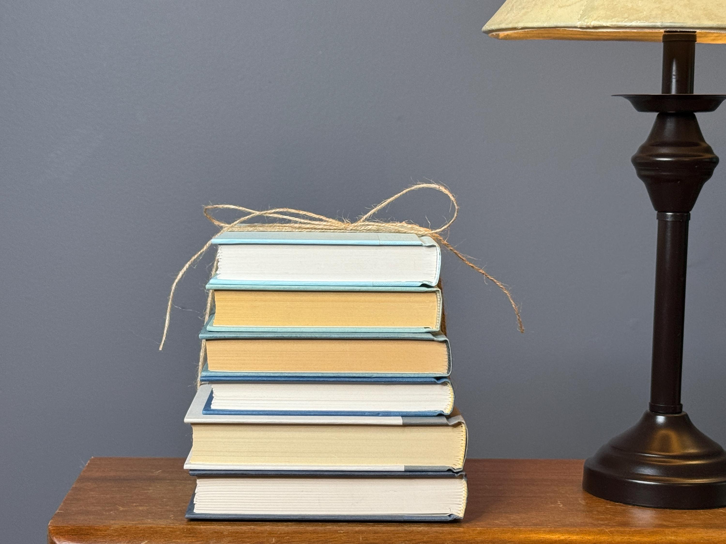 Vintage Soft Blue Book Stack - Etsy