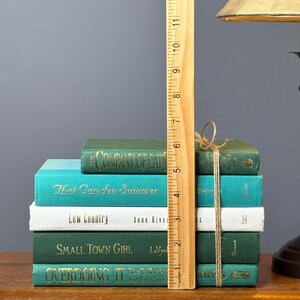 Vintage Green Book Stack - Etsy