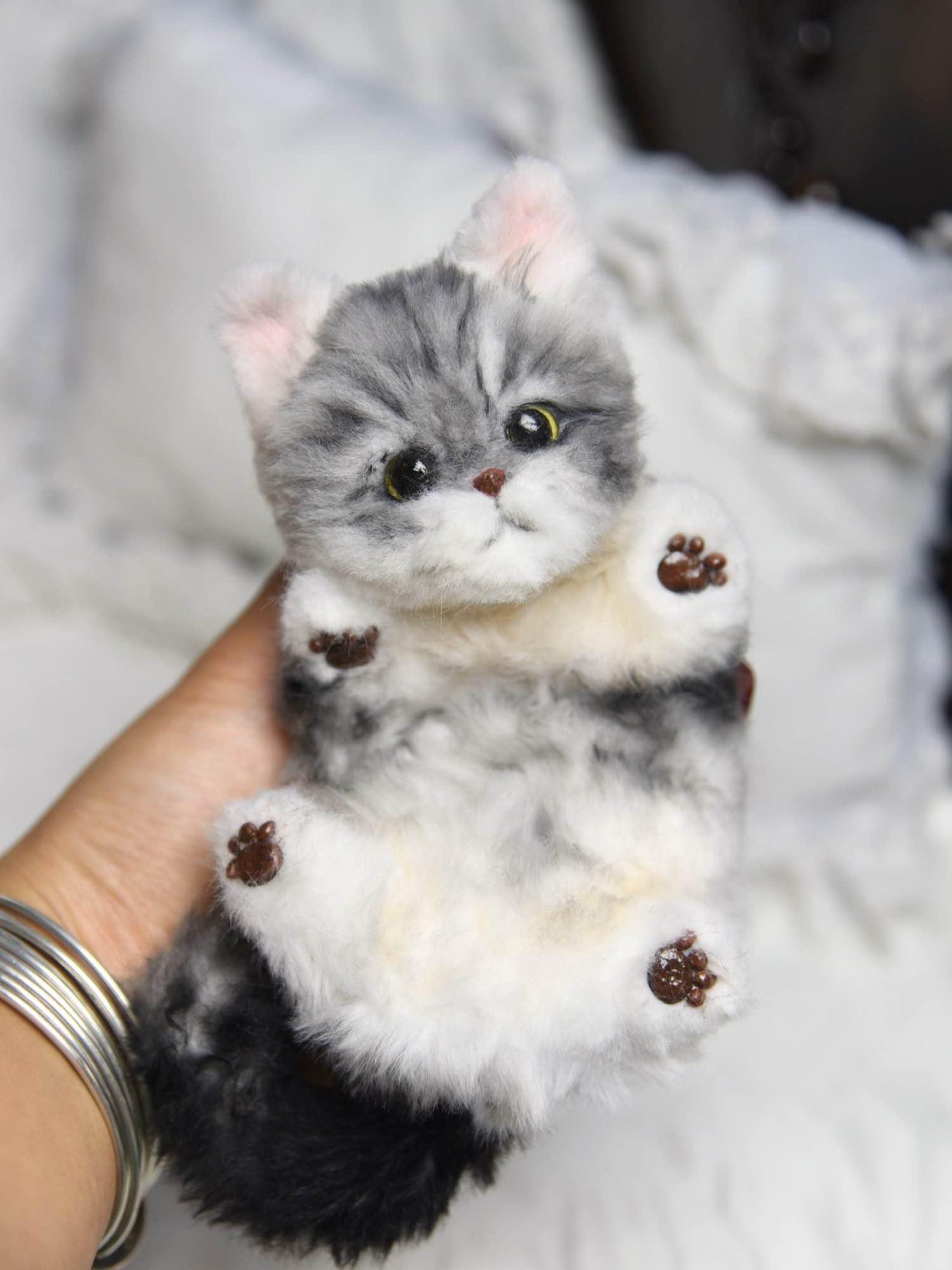 Custom Cat Plush Realistic Kitten Toy Personalized Stuffed Animal ...