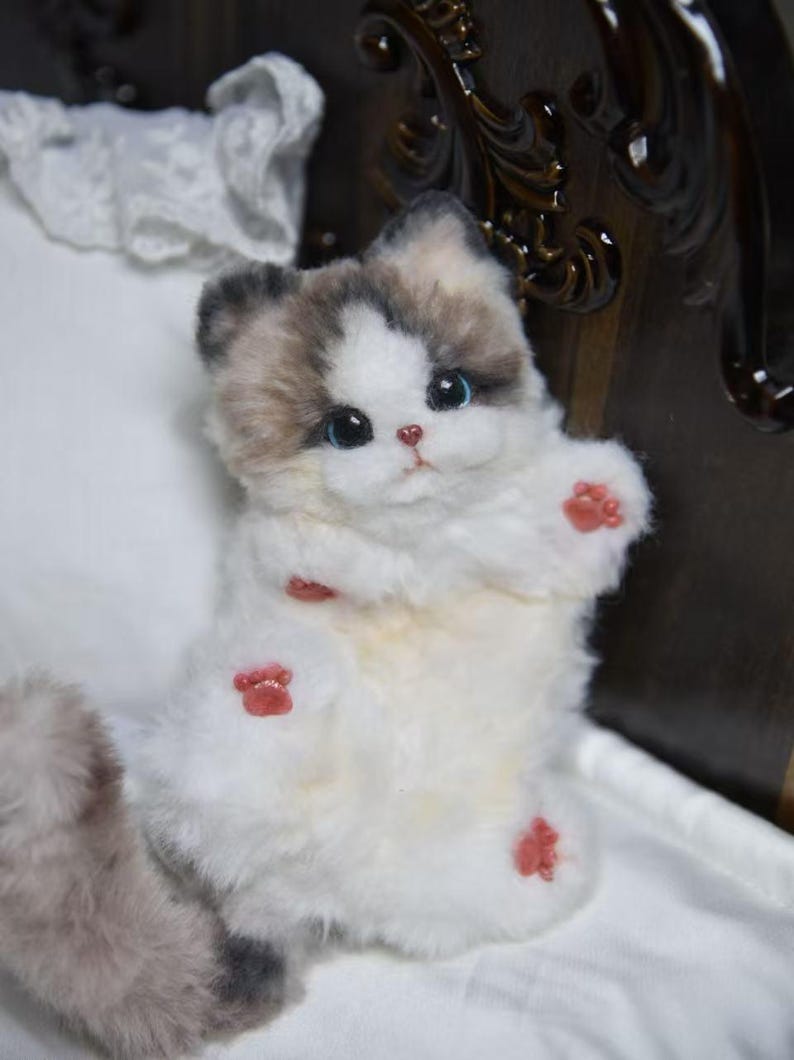 Custom Cat Plush Realistic Kitten Toy Handmade Simulated Plush ...