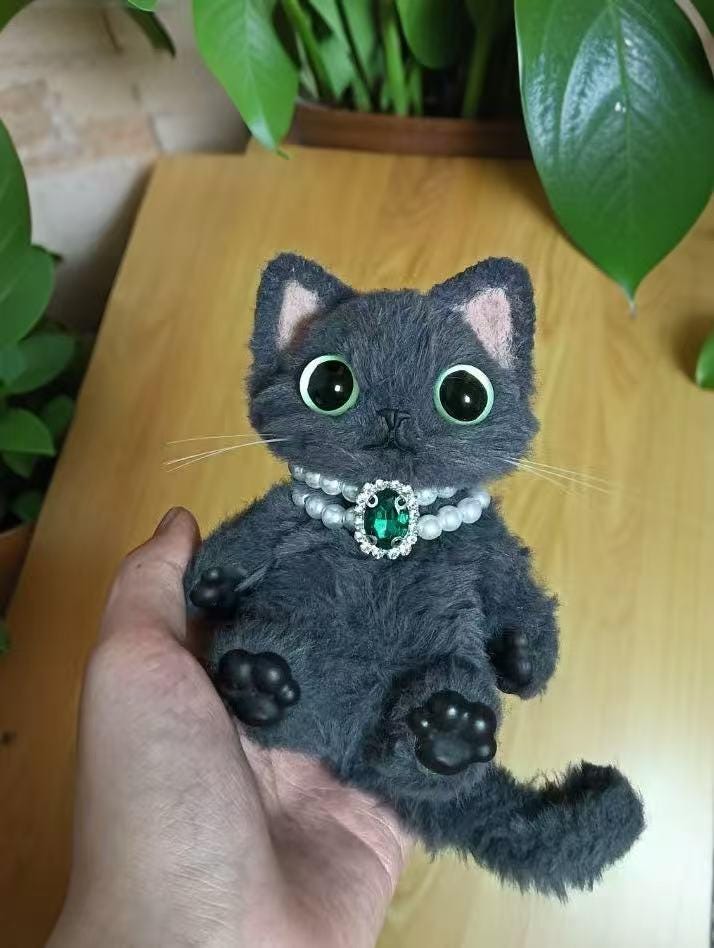 Custom Cat Plush,pocket-sized Doll,handmade Simulated Plush,cat Charm ...