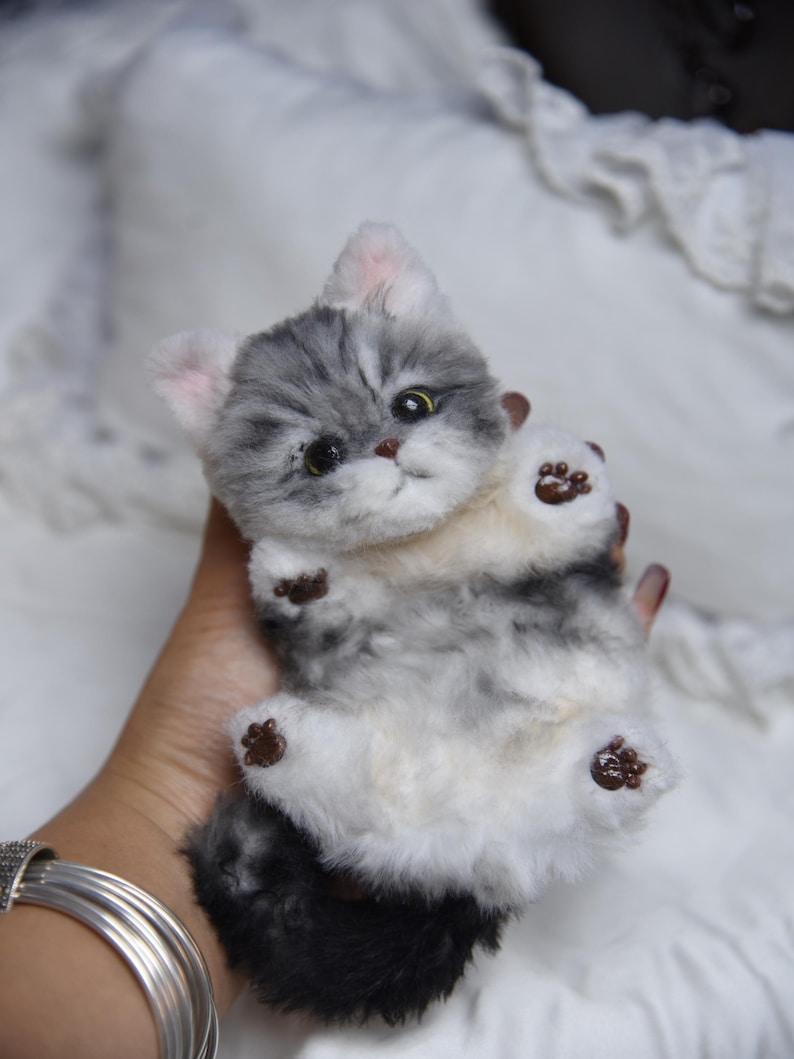Custom Cat Plush Realistic Kitten Toy Handmade Simulated Plush ...