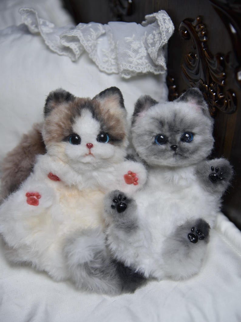 Custom Cat Plush Realistic Kitten Toy Handmade Simulated Plush ...